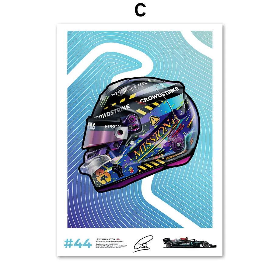 2022 F1 Helmets Poster – F1 Car Cave
